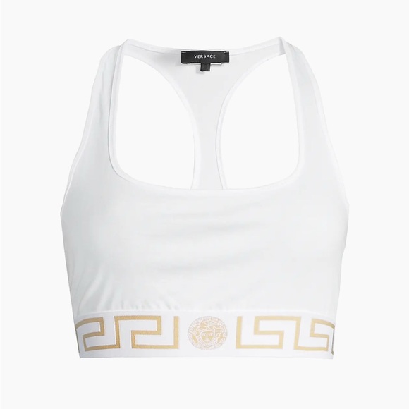 Versace | Intimates & Sleepwear | Versace White And Gold Geometric ...